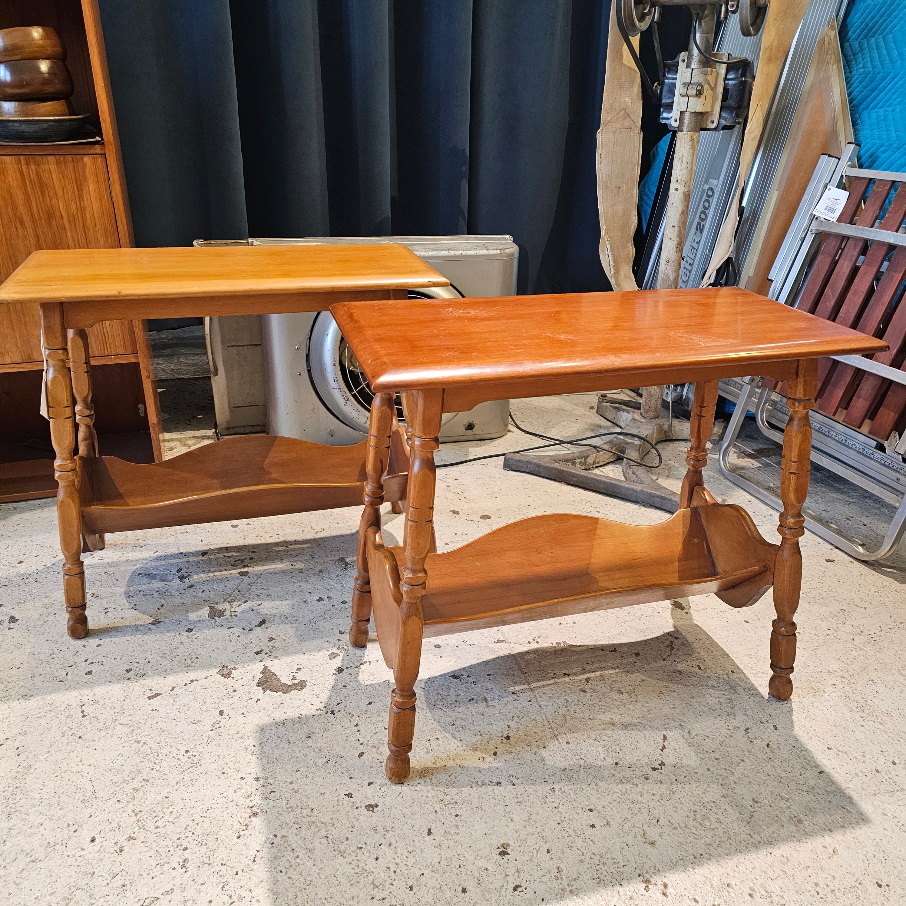 Pair of Early American Side Tables – findfurnish