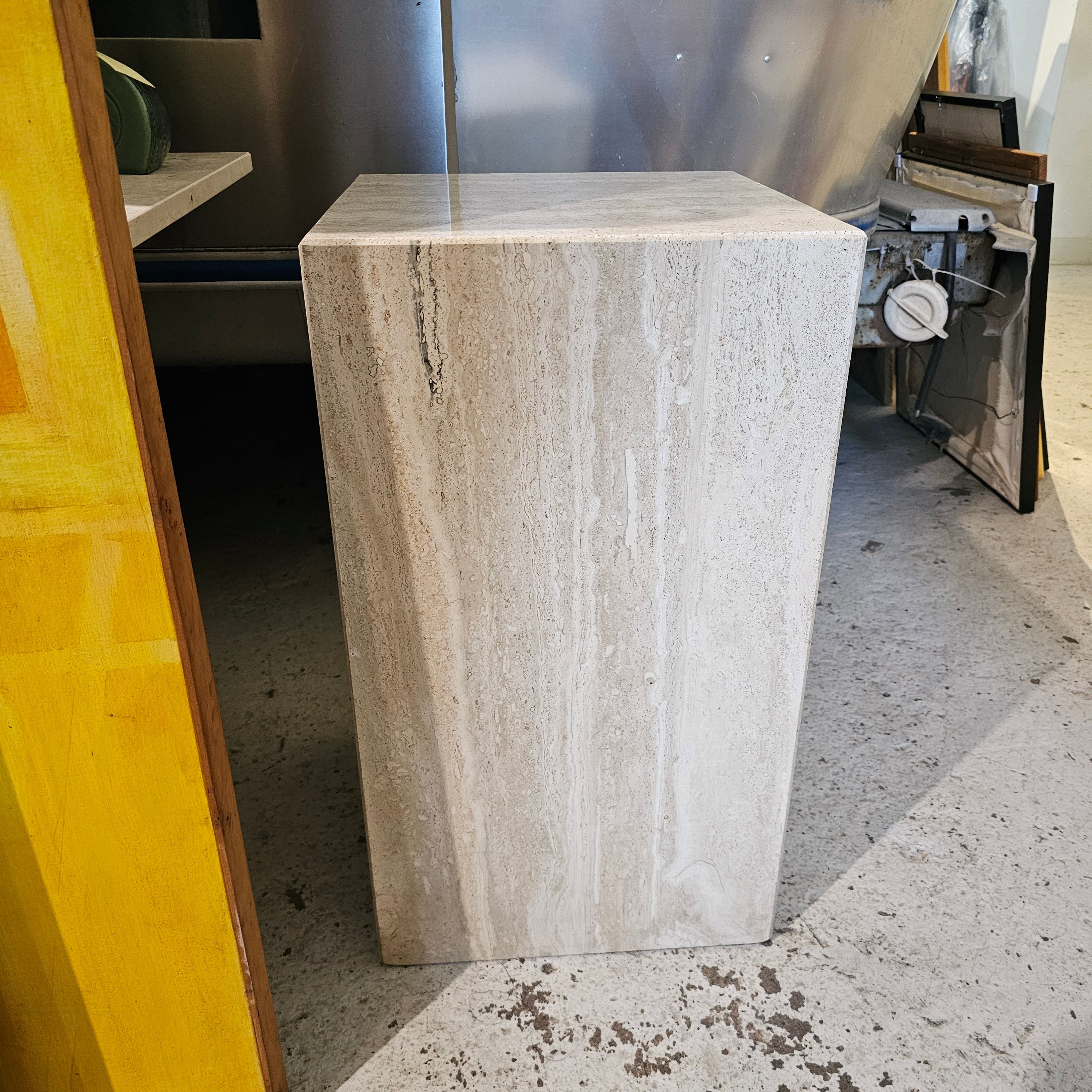 Travertine Pedestal Display Plinth – findfurnish