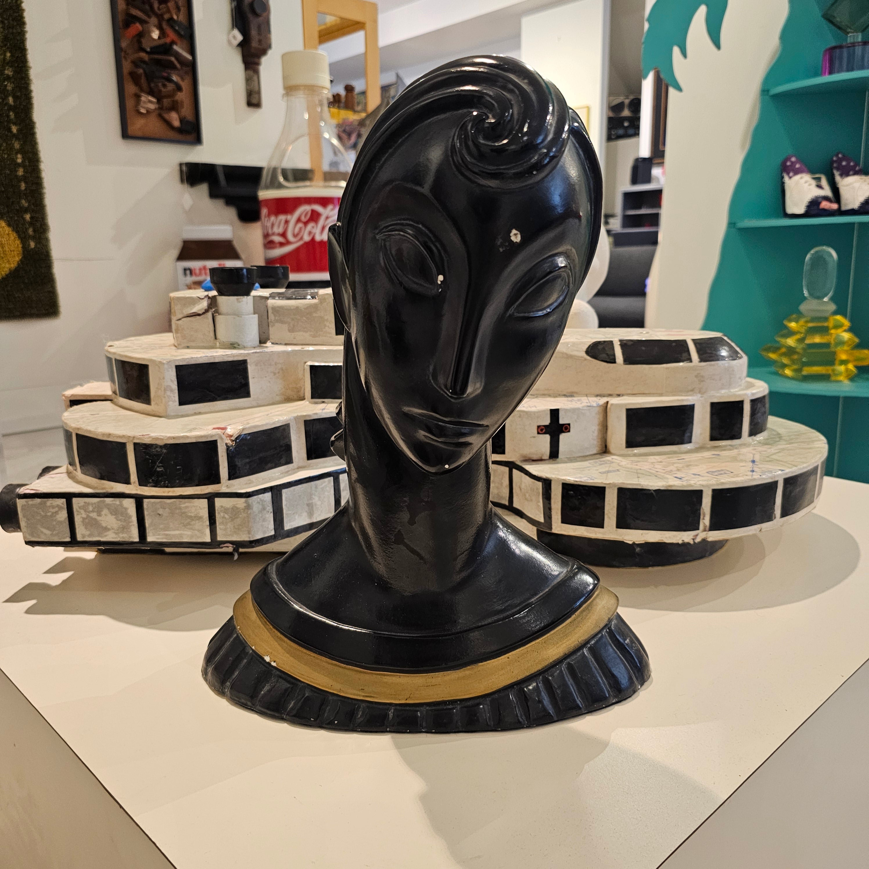 1960's Marwal Plaster Bust Sculpture – findfurnish